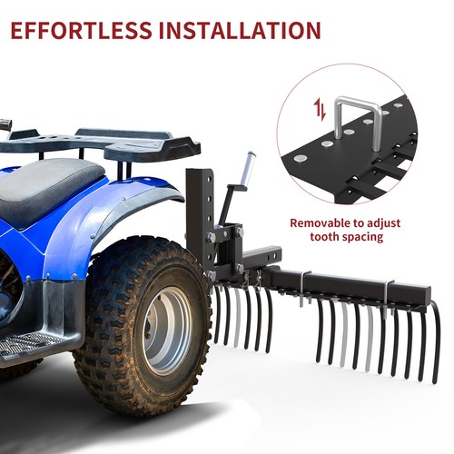 ATV/UTV Landscape Rake Implement W/1-Point Lift System Tractor Removal ...