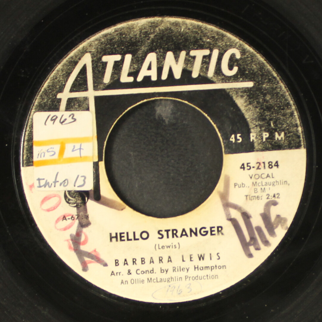 BARBARA LEWIS: hello stranger / think a little sugar ATLANTIC 7" Single ...