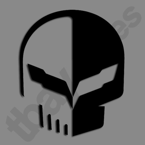 Corvette Racing Jake Skull Vinyl Decal Sticker Stingray C7 Z07 Z51 Z06 ...