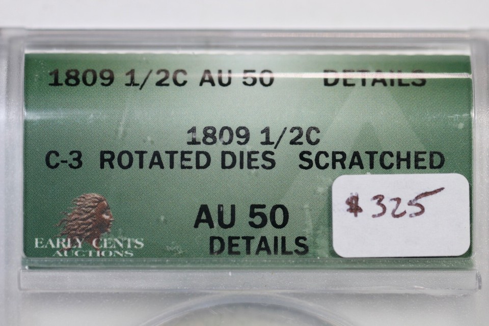 1809 C-3 ANACS AU 50 Details Classic Head Half Cent Coin 1/2c | eBay