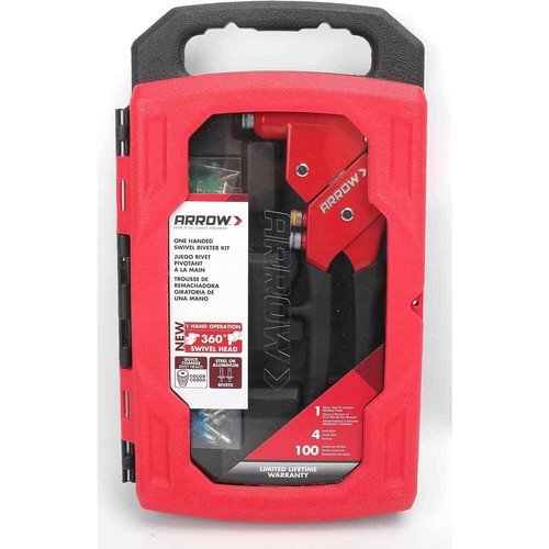 Arrow RT187SHK Swivel Head One-Handed Rivet Tool Kit, Manual Riveter ...
