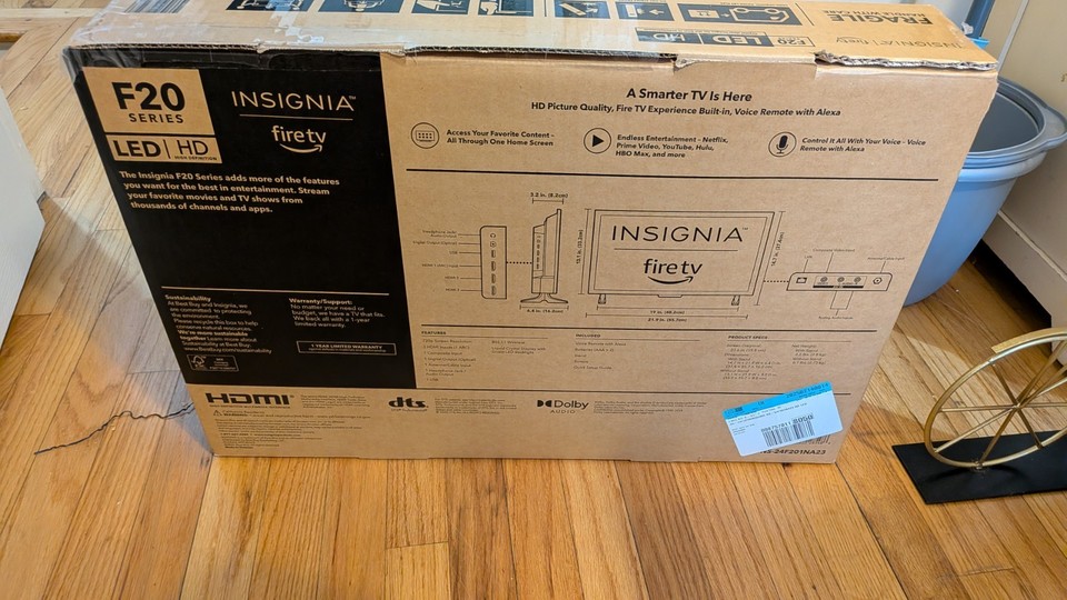 Insignia F20 Series Fire TV 24" LED HD Smart TV Voice Remote Alexa 720p ...