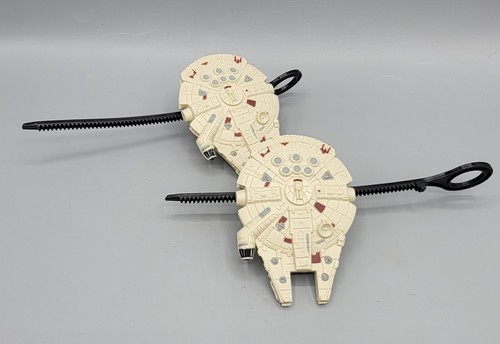 Set Of 2 Star Wars Millennium Falcon Pull String Spinning Top Toy ...