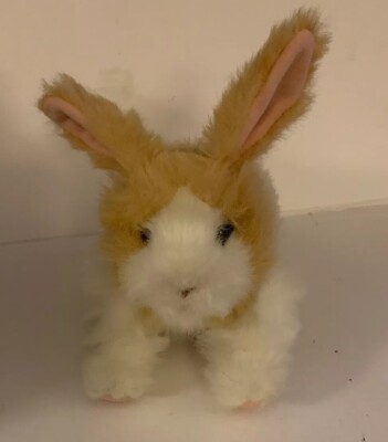 FurReal Friends Hop N Cuddle Tan Bunny Rabbit Interactive Plush Hasbro ...