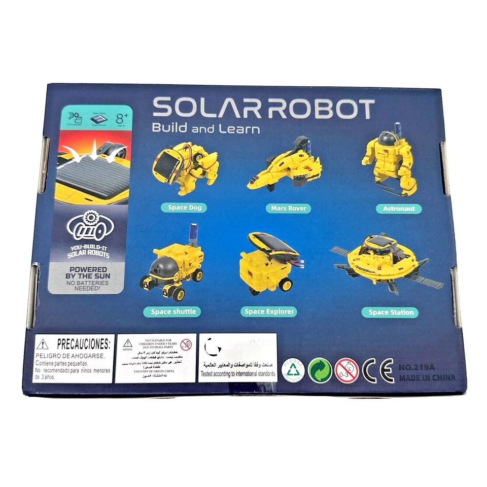 STEM Build and Learn Solar Robot Space Shuttle Astronaut 6-In-1 Robot ...