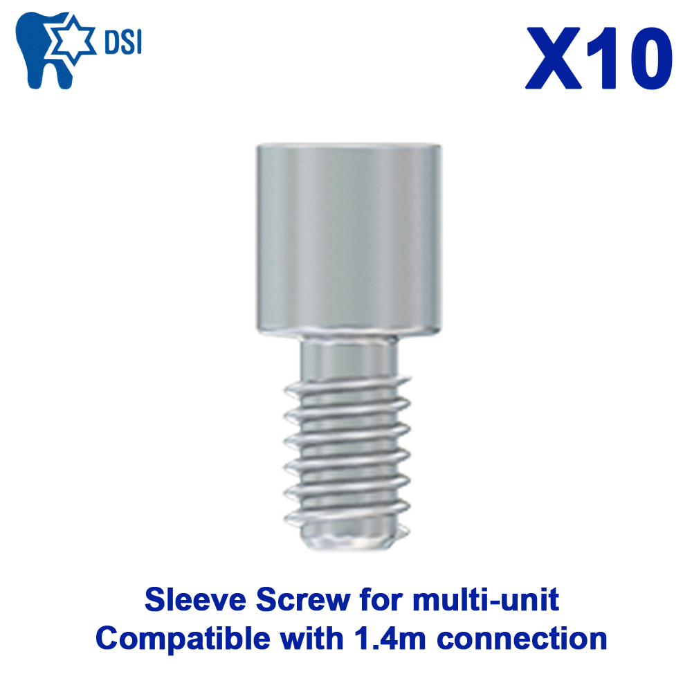 10x Dental Prosthetic Fixation Sleeve Screw Multi Unit Compatible MU 1. ...