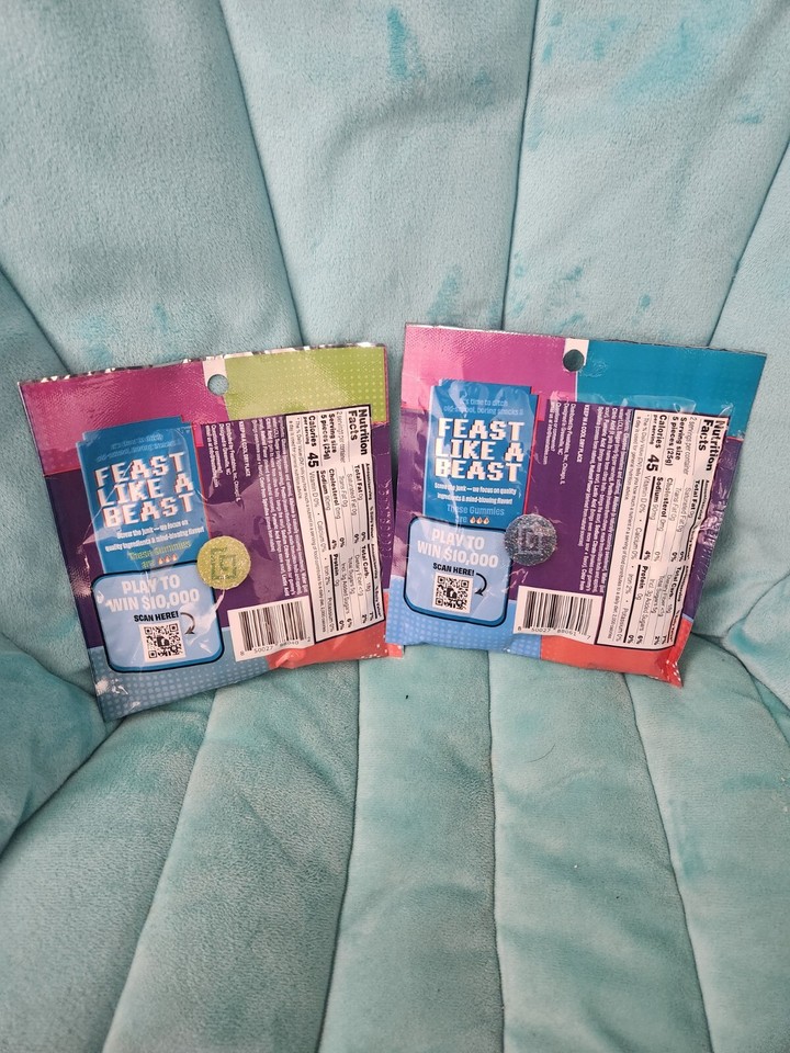 MR BEAST FEASTABLES KARL GUMMIES-2 bags - Sour Green Apple + Blue ...