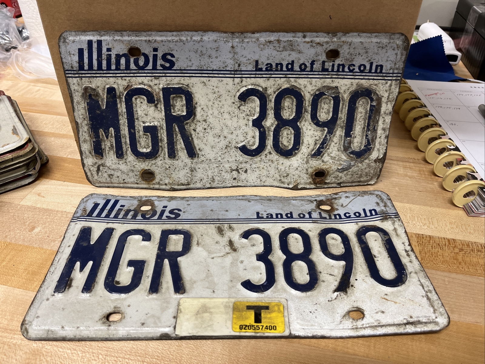 2-Illinois License Plate 1990's License Plate -- Land of Lincoln MGR ...