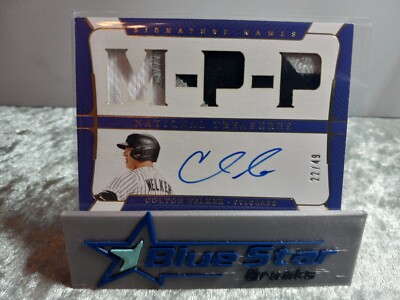 2022 National Treasures Baseball Colton Walker Signature Names /49 | eBay