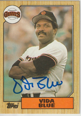 1987 TOPPS #260 VIDA BLUE HAND SIGNED AUTOGRAPH CARD COA SAN FRANCISCO ...