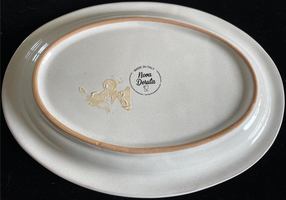 VINTAGE NOVA DERUTA OF ITALY POTTERY SMALL 10" DESSERT CANAPE TRAY ...