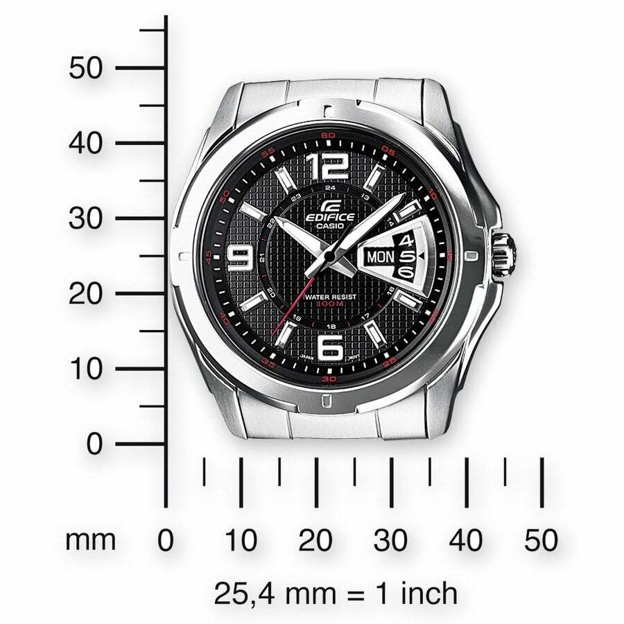 CASIO EF-129D-1AVEF⎪EF-129D-1A⎪Original⎪EDIFICE Classic⎪METAL⎪Negro ...