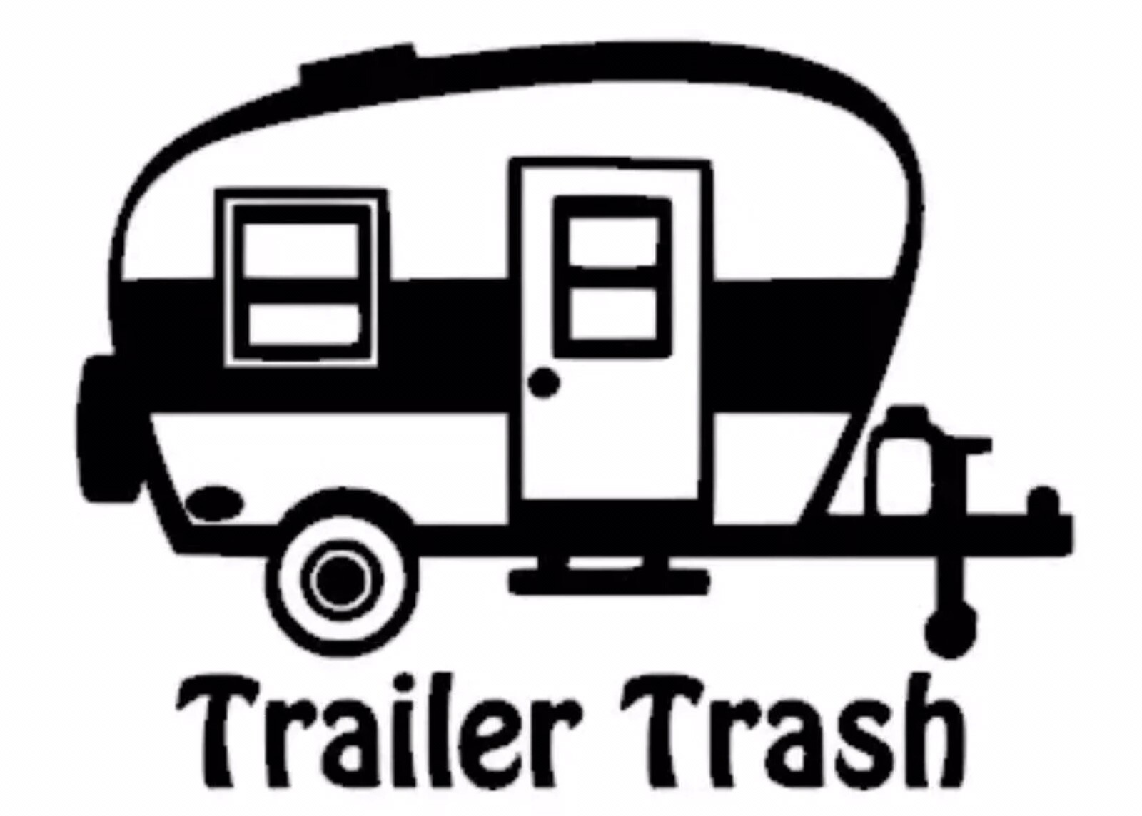 Trailer Trash Camper Decal Black | eBay