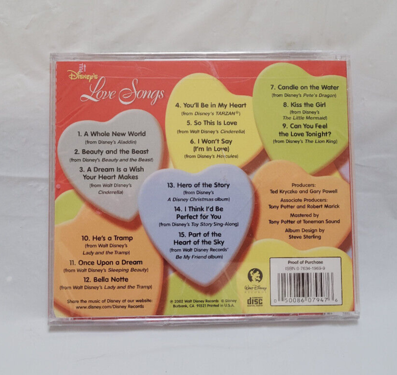DISNEY - The Essential Disney Love Song Collection CD Sealed - Cracked ...