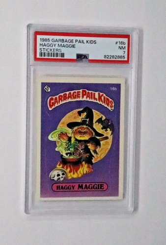 16b HAGGY MAGGIE PSA 7 Sharp Corners Garbage Pail Kids 1985 Series 1 ...