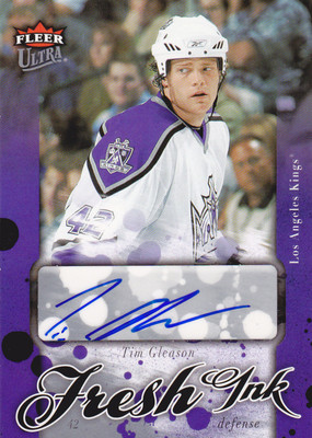 06-07 Fleer Ultra Tim Gleason Auto Fresh Ink Autograph LA Kings 2006 | eBay