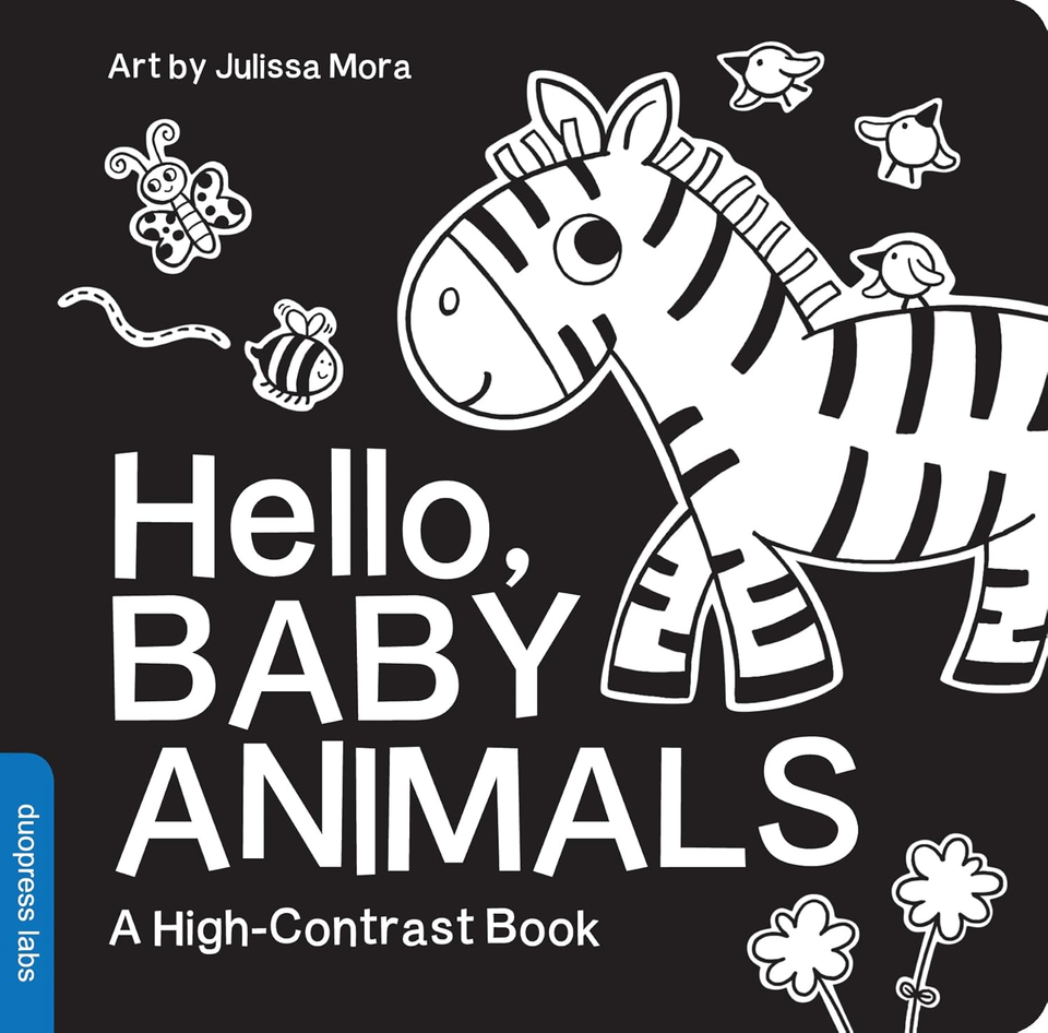 Hello, Baby Animals: a Black-And-White Board Book for Babies That Helps ...