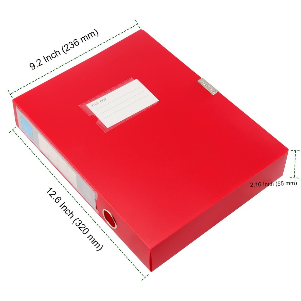 6 PCS Large Capacity A4 File Storage Boxes with Lids - Assorted Colors ...