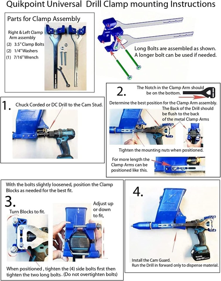 Quikpoint 3000-UDC Electric Mortar Pointing Gun Universal Drill ...