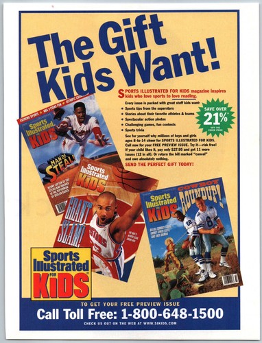 Sports Illustrated for Kids - 1998 Vintage Print Ad Ephemera | eBay