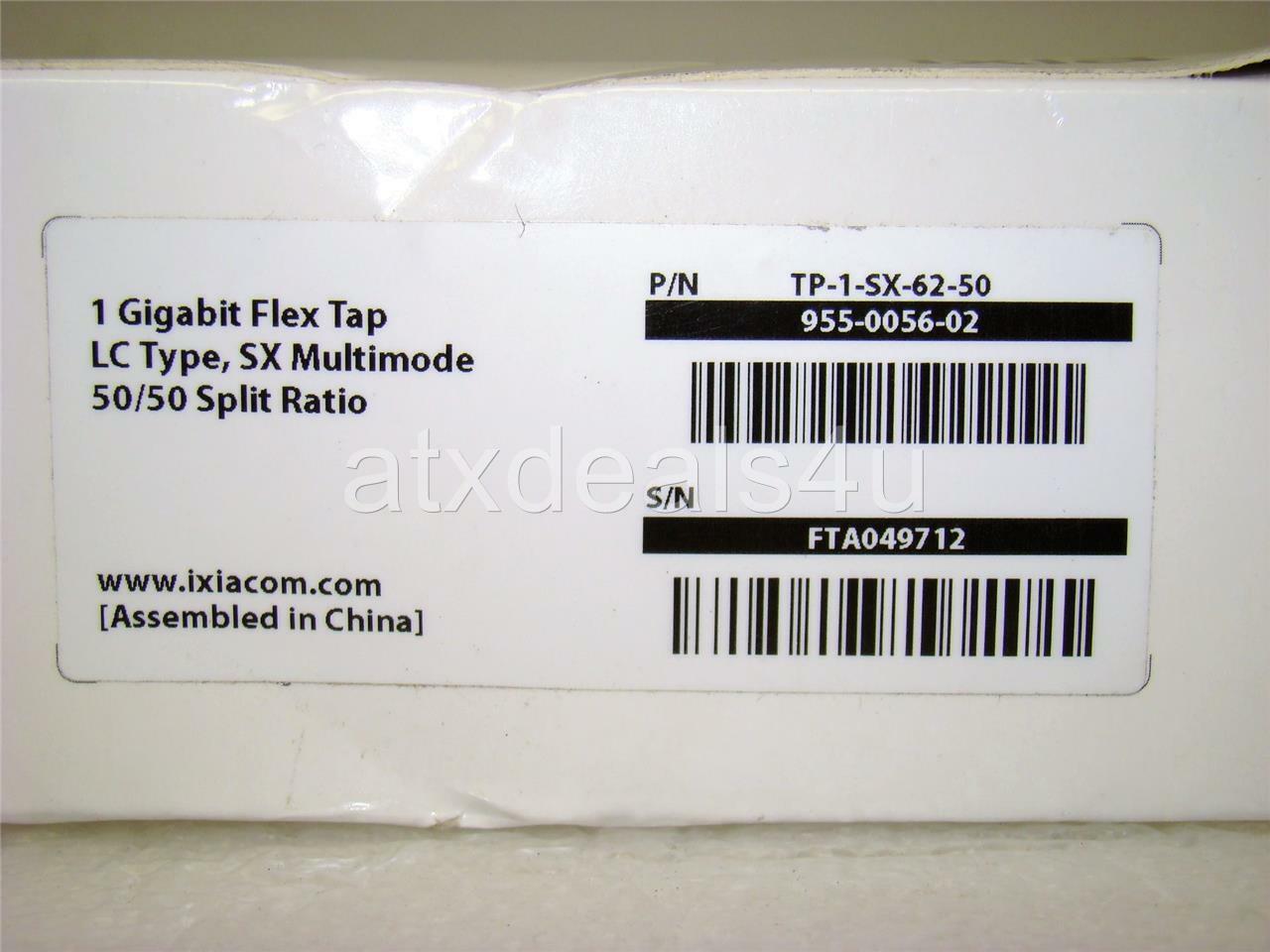 IXIA Flex Tap TP-1-SX-62-50 1GB LC Type 50/50 Split Ratio Splitter New ...
