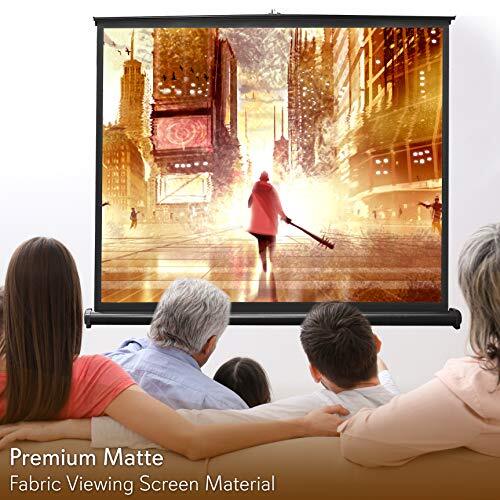Pyle 50" Portable Projector Screen - Floor Standing Roll-Up Tripod ...