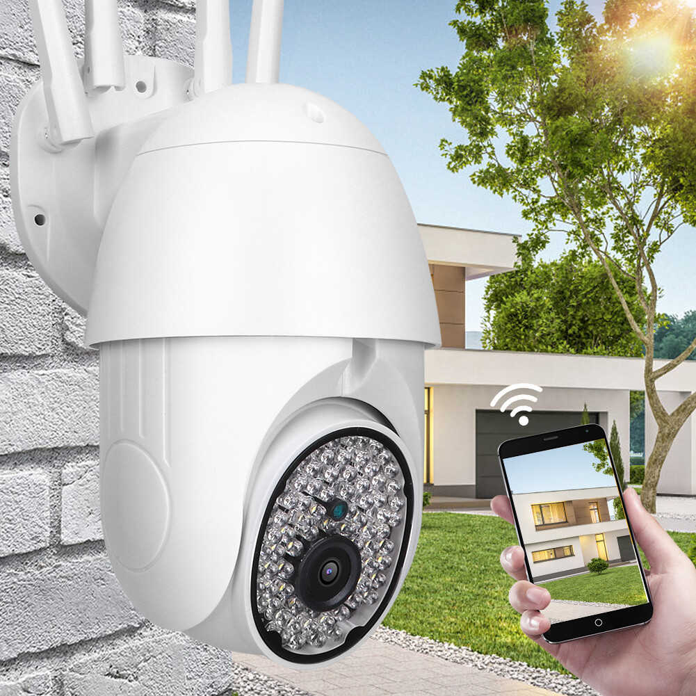 360°Panoramic Wireless WiFi PTZ IP Camera Outdoor Security CCTV 2-Way ...