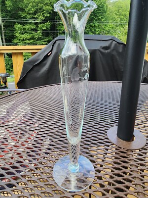 Vintage Princess House Crystal Bud Vase Heritage 10" Tall EUC | eBay