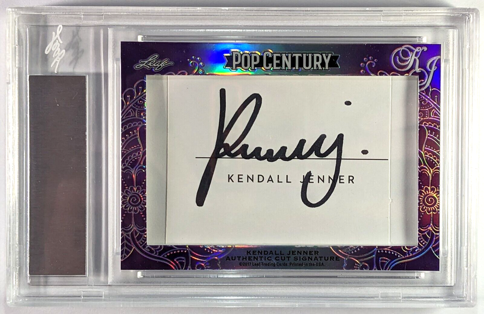 Kylie Jenner & Kendall Jenner 2017 Leaf Pop Century Dual Cut Signature ...