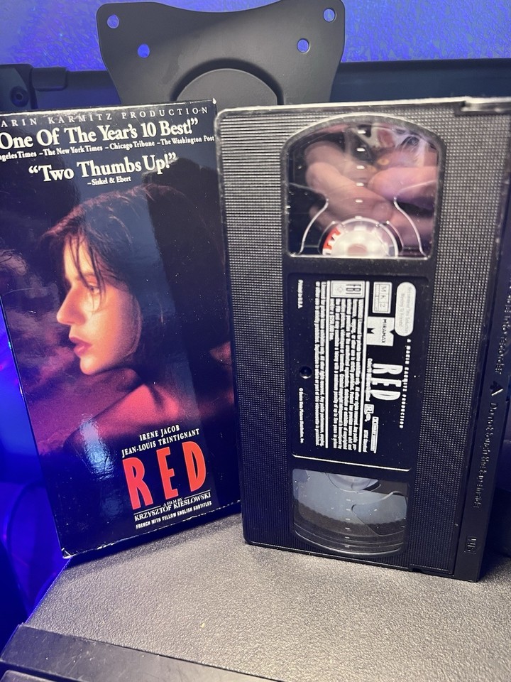 Red (VHS, 1995) Irene Jacob, Jean-Louis Trintignant - French w/English ...