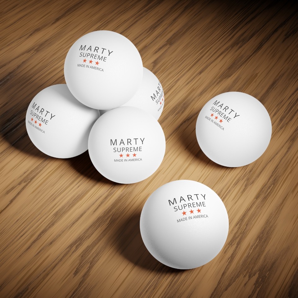 Marty Supreme Ping Pong Balls (6 pieces), marty supreme merch marty ...