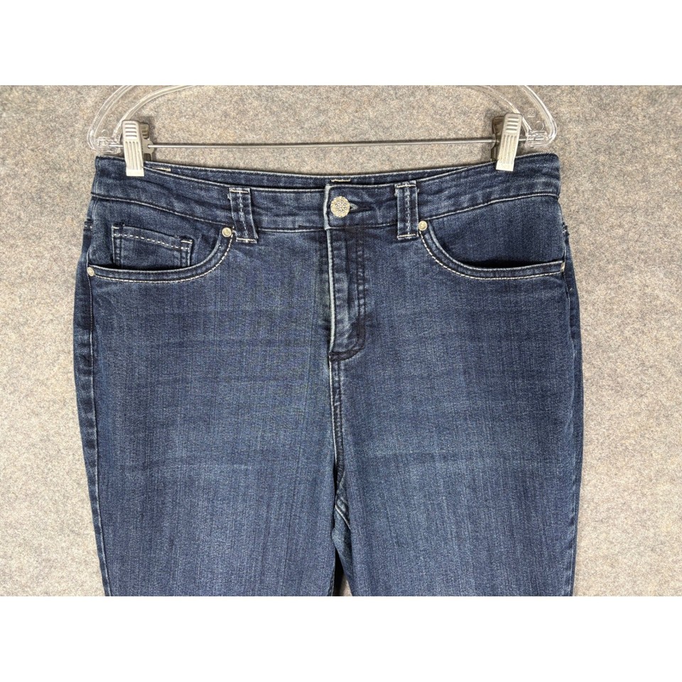 Christopher & Banks Signature Slimming Petite Dark Wash Denim Jeans Women's 12P | eBay