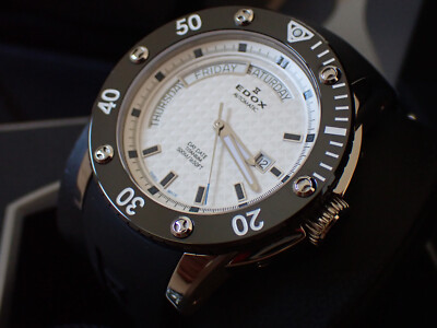 new Genuine EDOX Class-1 Worldtimer 83005 TIN AIN Chronoffshore 46.5mm rubber | eBay