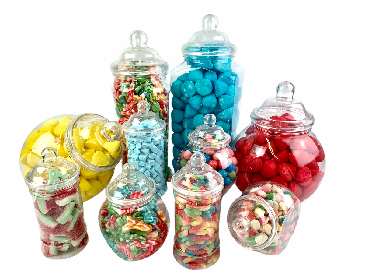 Plastic Candy Canisters Plastic Candy Jars With Lids Bed Bath