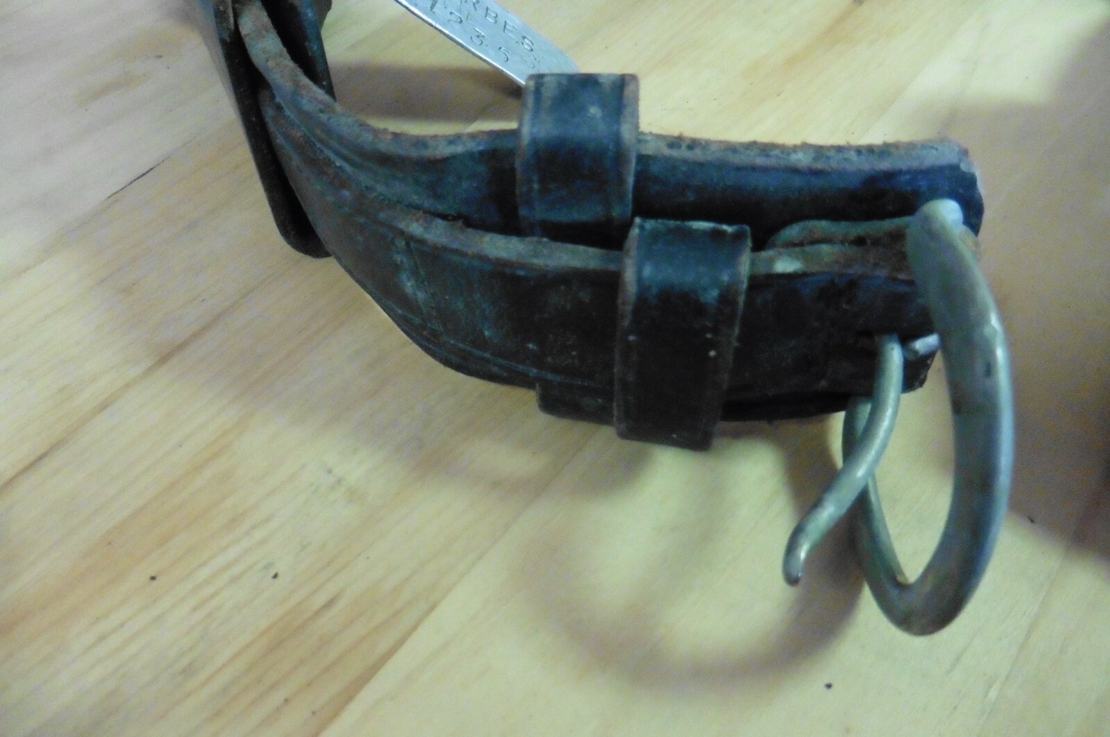 Vintage Corrections officer gun belt Forbes brass leather 36-40 | eBay