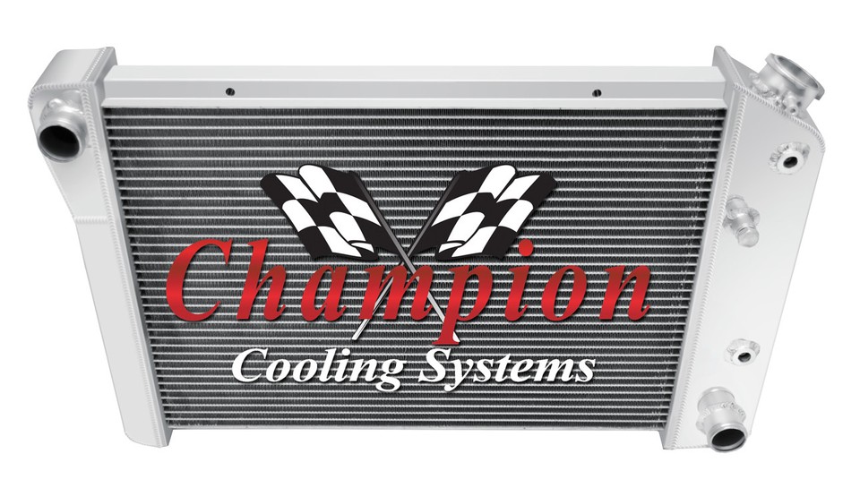 QR Champion 3 Row All Aluminum Radiator for 1971 - 1977 Chevrolet Vega ...