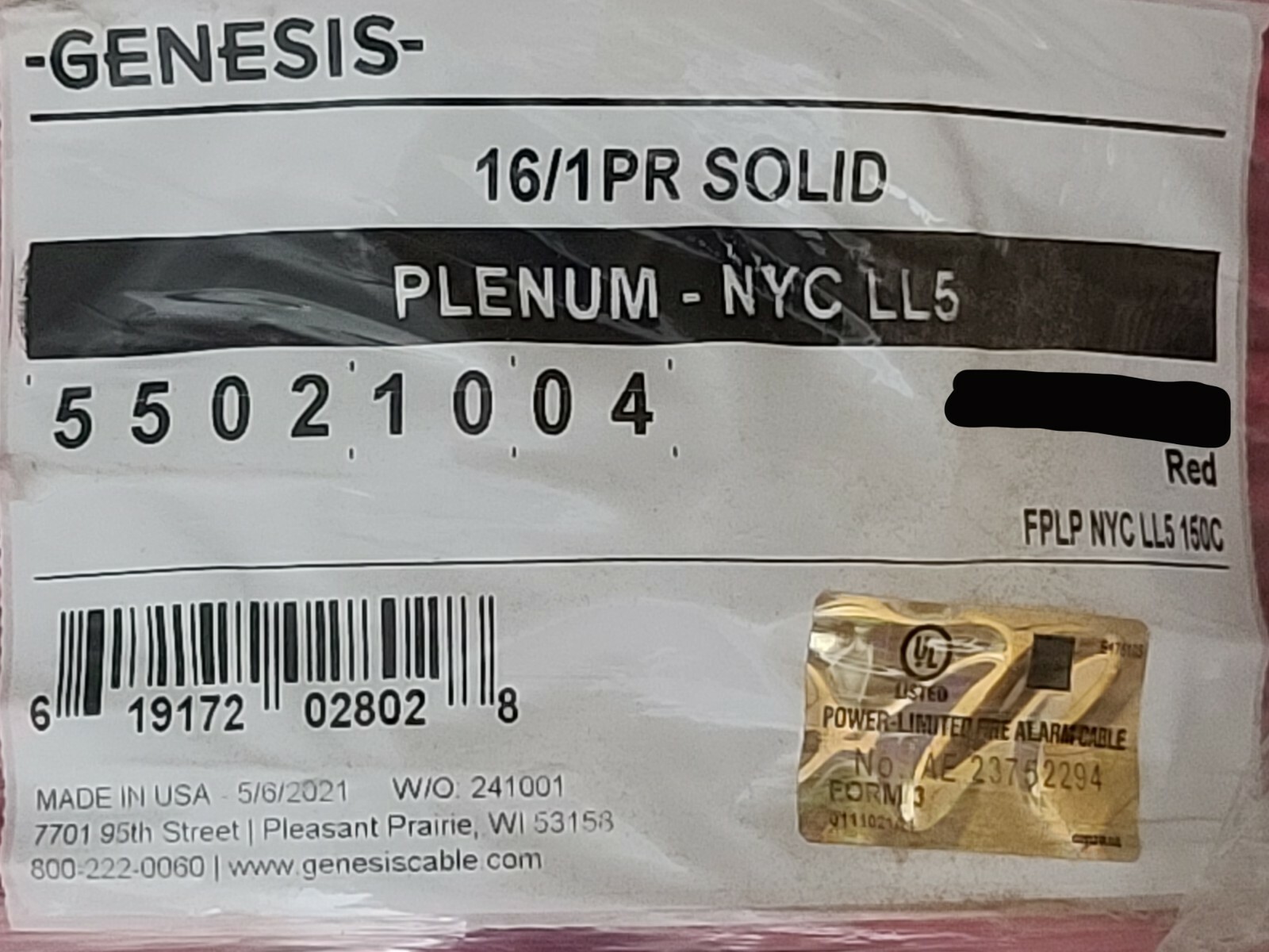 Honeywell Genesis 5502 16/1P Solid New York City Fire Alarm LL5 FPLP ...