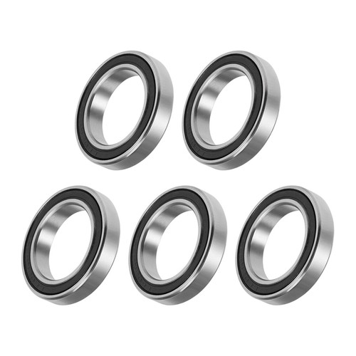 Deep Groove Ball Bearings (6803-2RS, 17mmx26mmx5mm) 5Pcs, Chromium ...