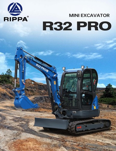 Rippa R32-3 Pro Mini Excavator, Kubota V1505, warranty, US Stock | eBay