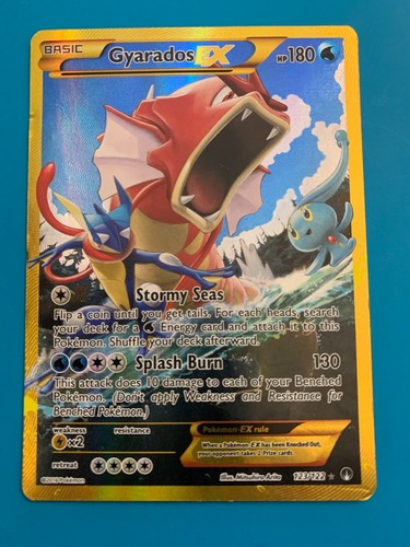 Gyarados EX 123/122 Breakpoint Full Art Holo Secret Rare Pokemon Card ...