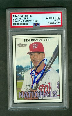 Ben Revere 2015 Topps Heritage Card #520 Nationals PSA/DNA Encased ...
