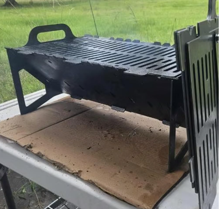 Slot Grill - Collapsible BBQ Grill for Easy Storage Steel, Tool-Free ...