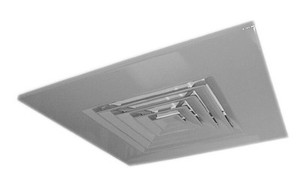 6x6 4-Way Diffuser Round Entry Carnes White | eBay