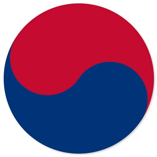 Taegeuk Flag car bumper sticker window decal 5" x 5" | eBay