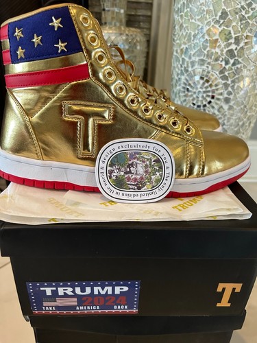 AUTHENTIC TRUMP NEVER SURRENDER LEATHER HIGH TOP SNEAKERS LIMITED ...