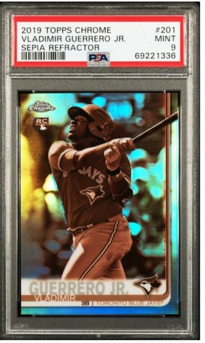 2019 Topps Chrome Sepia Refractor Vladimir Guerrero Jr #201 PSA 9 MINT ...