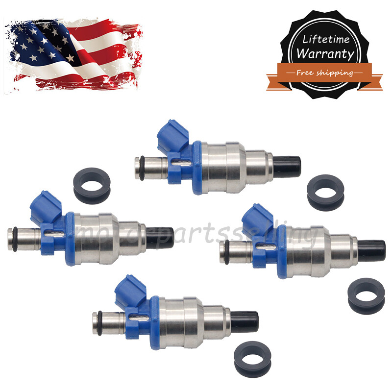 Set Of 4 Fuel injectors 195500-1970 Fits For 1990-1993 Mazda Miata 1.6L ...