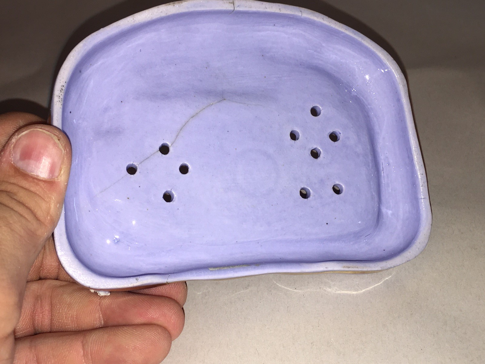 LC4 Antique Staffordshire Lilac Pastille Burner Cottage Flowers 2 Piece ...