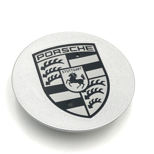 Porsche Crest Center Cap Black Silver Concave Emblem 7L5.601.149 | eBay