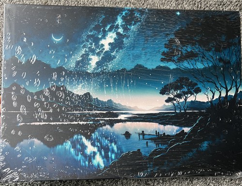Night Sky With Stars Displate Metal Matte Poster 17”x12” Moon Lake | eBay